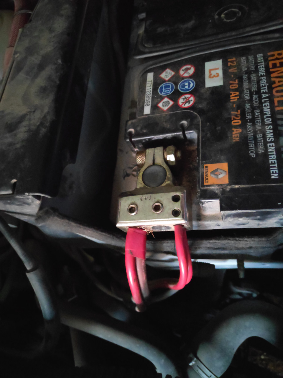 7711238598 Аккумулятор 70Ah 720A Рено Kangoo 2, Laguna 3, Logan, Megane ...