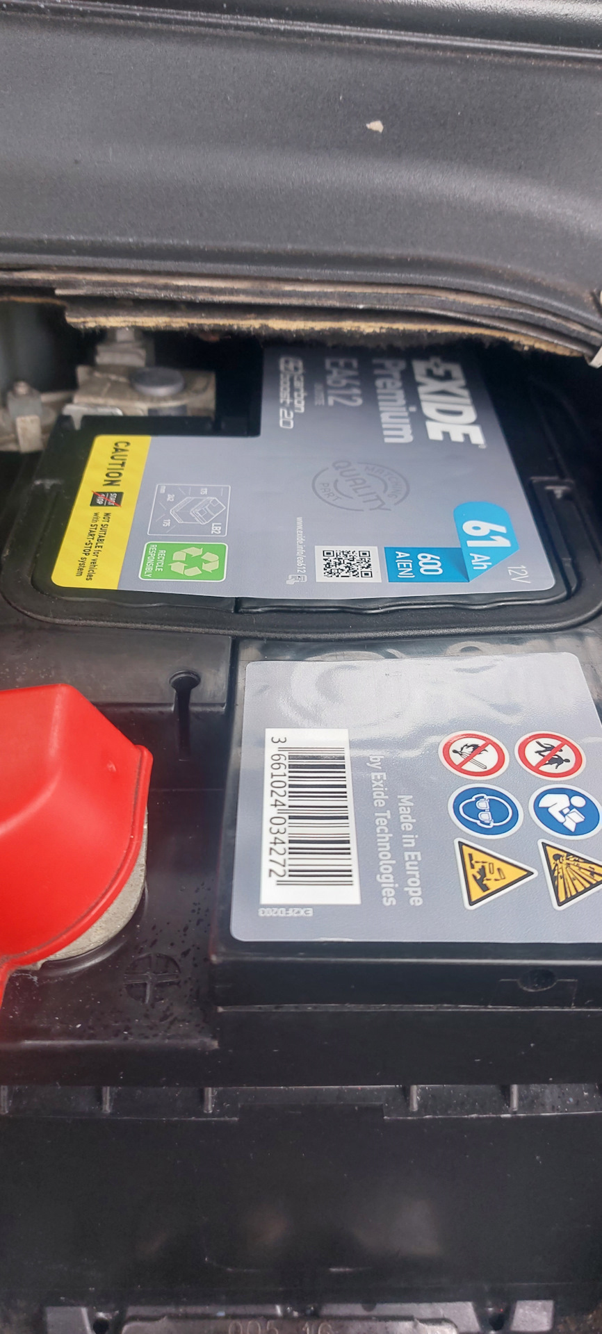 72.Ford Fusion USA, SE 1,5T EcoBoost: Замена АКБ на Exide Premium 6СТ ...