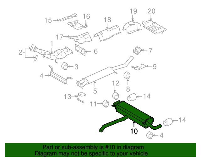 LR041444 Задний глушитель Jaguar Land Rover | Запчасти на DRIVE2