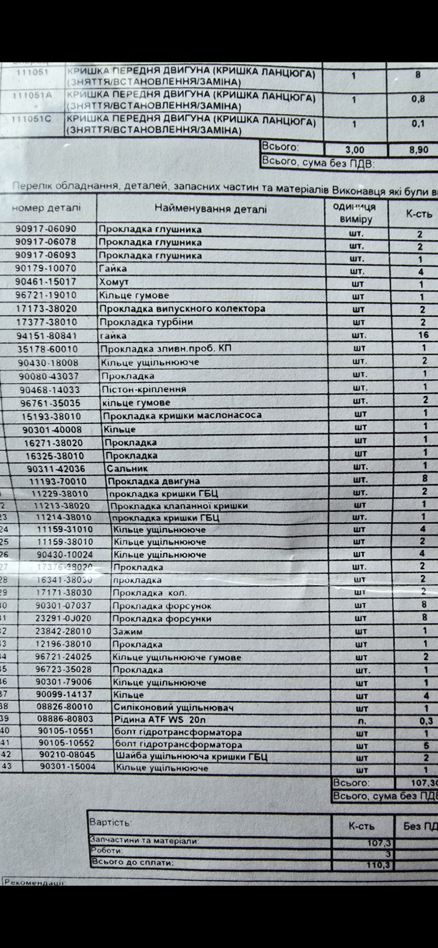 9676135035 Кольцо TOYOTA LEXUS | Запчасти на DRIVE2