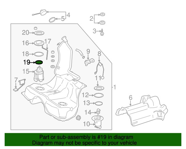 A0019977141 Кольцо уплотнительное насоса топливного Mercedes | Запчасти ...