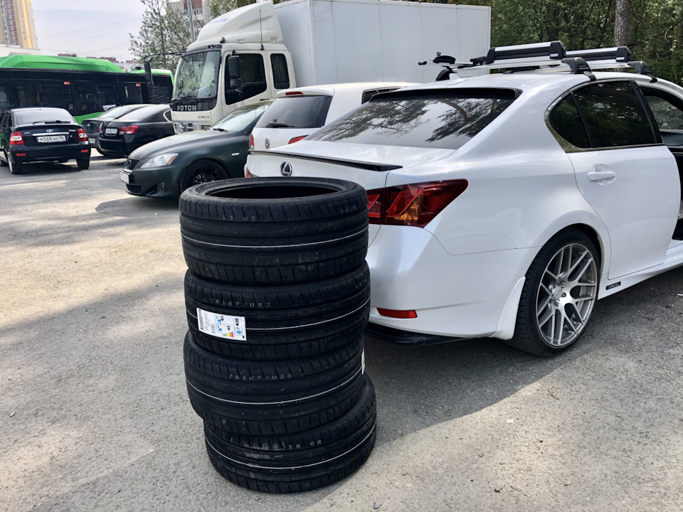RAYS HOMURA 2X7 + BRIDGESTONE POTENZA SPORT — Lexus GS (L10), 3,5 л ...