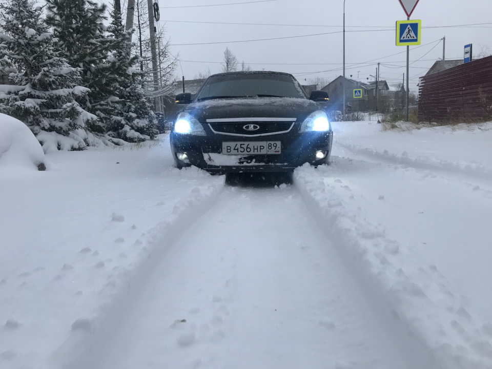 Снег — Lada Приора седан, 1,6 л, 2007 года | наблюдение | DRIVE2